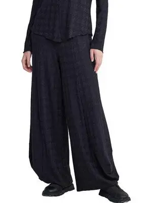 LUUKAA Jacquard Viscose Jersey Balloon Pants - Coal Black