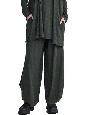 LUUKAA Jacquard Viscose Jersey Balloon Pants Olive