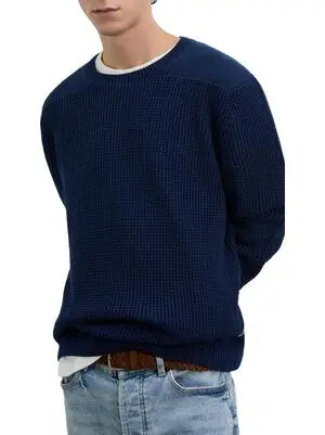 SCALPERS Birmingham Tricot Sweater - Navy