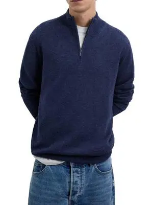 SCALPERS Peak Tricot Knit Sweater - Navy