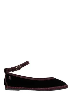 SCALPERS Velvet Ankle Strap Slippers - Purple