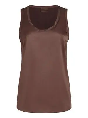 Brunello Cucinelli Satin Top - Brown