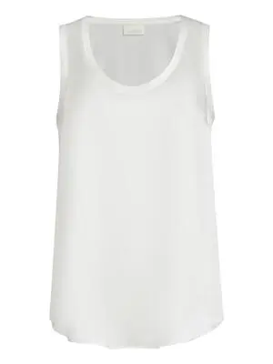 Brunello Cucinelli Satin Top - White