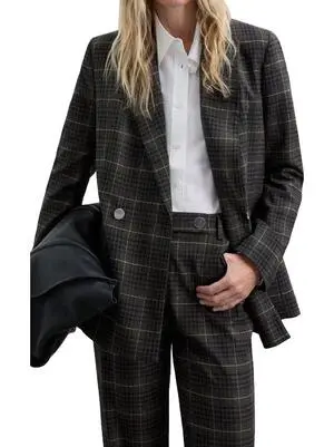 SCALPERS Checked Blazer - Browncheck