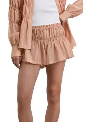 SCALPERS Smocked Waist Short - Blush