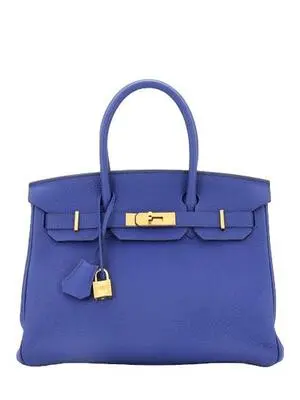 HERMES Birkin Handbag Blue Togo 30 - Bleu Royal