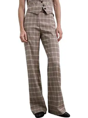 SCALPERS Plaid Suit Pants - Pinkcheck