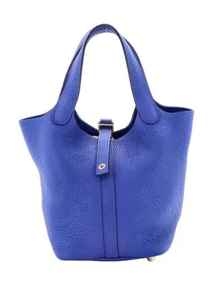 HERMES Picotin Lock Bag Clemence Pm - Bleu Royal