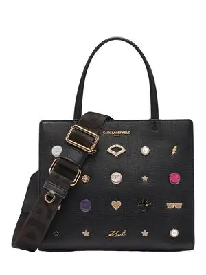 Karl Lagerfeld Paris Maybelle Satchel - Black Multi