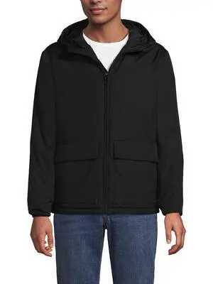 LANDS' END Featherfree Insulated Hooded Jacket - Black