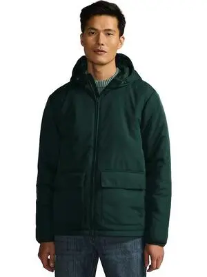 LANDS' END FeatherFree Insulated Hooded Jacket Deep Pine