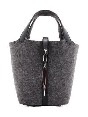 Hermès Picotin Lock Bag Felt With Leather PM Grey