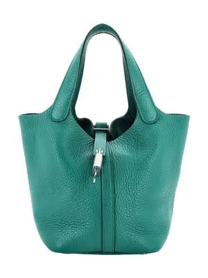 HERMES Picotin Lock Bag Clemence Pm - Vert Jade
