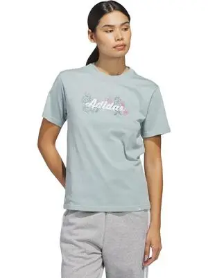 Adidas Western Florals Graphic T-shirt - Wonder Sage