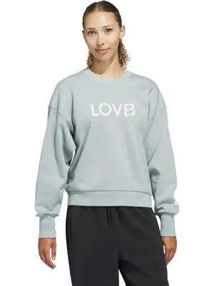 Adidas Lovb Logo Graphics Pullover - Wonder Sage / Off White