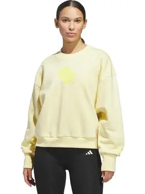 Adidas Lovb Salt Lake Pullover Crew Sweatshirt - Almost Yellow