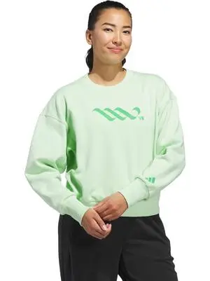 Adidas Lovb Nebraska Crewneck Sweatshirt - Semi Green Spark
