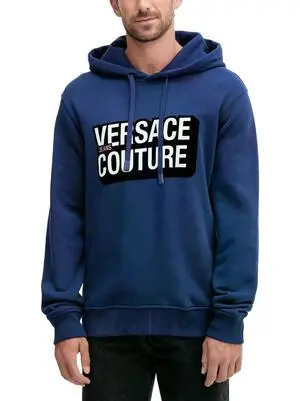 Versace Logo Hoodie - Blue