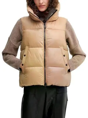 SAVE THE DUCK Zip-fastening Puffer Gilet - Neutrals