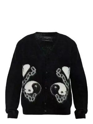 ALLSAINTS Reflection Button Cardigan - Black