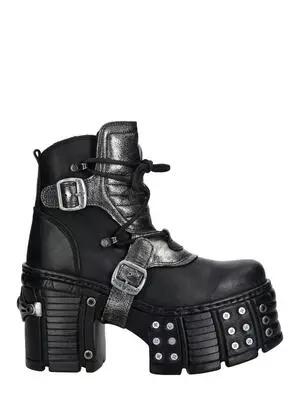 NEW ROCK 120mm Buckle Platform Boots