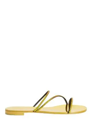 GIUSEPPE ZANOTTI Crystal-embellished Sandals - Yellow