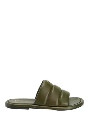 GIUSEPPE ZANOTTI Harmande Padded Slides - Green