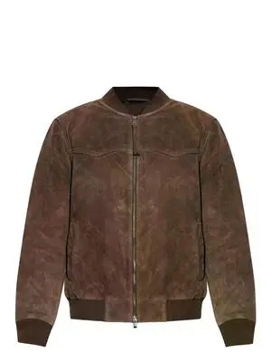 ALLSAINTS Zealand Zip-up Jacket - Brown