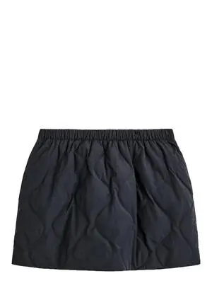 Cos Quilted Down Mini Skirt - Navy
