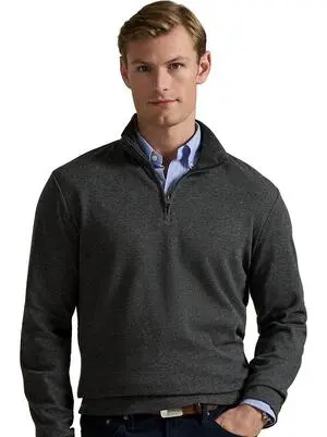 Ralph Lauren Textured Quarter-zip Pullover - Windsor Heather