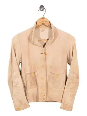 Ralph Lauren 1930s Suede Newsboy Jacket - Beige