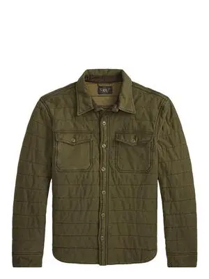 Ralph Lauren Quilted Jersey Overshirt - Olive Drab