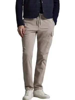 Ralph Lauren Slim Fit Stretch Corduroy Cargo Pants - Grey Dawn