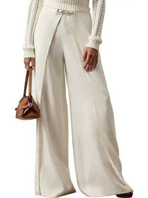 Ralph Lauren Imann Linen Wide-leg Pant - Cream