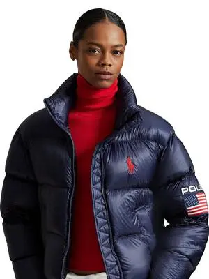 Ralph Lauren Flag Down Puffer Jacket - Refined Navy