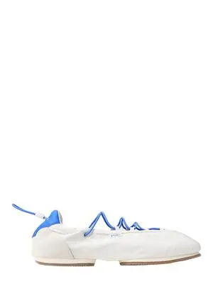 Ralph Lauren Nylon Lace-up Ballerina Sneaker - White/colby Blue