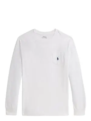 Ralph Lauren Triple-pony Cotton Long-sleeve Tee - White