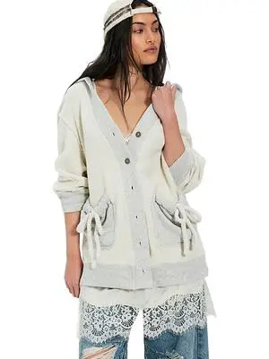 Free People Malibu Cardigan - Heather Grey