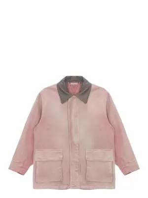 Auralee Contrasting-collar Jacket - Pink