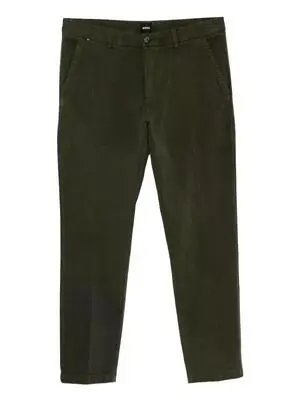 BOSS Gabardine Slim-fit Trousers - Green