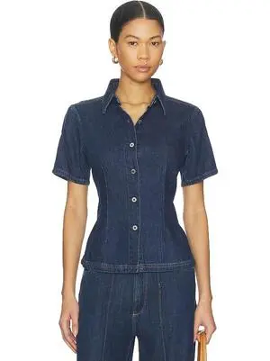 DL1961 Joice Aura Denim Shirt - Inkwell