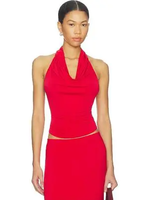 BELLA VENICE The Elsa Halter Top - Red