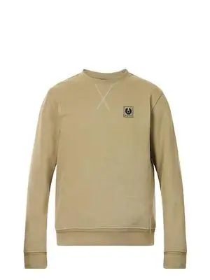 Belstaff Cotton-jersey Sweatshirt With Logo - Fatigue Green