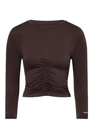 TALA Ultralite Ruched Long-sleeve Top - Americano