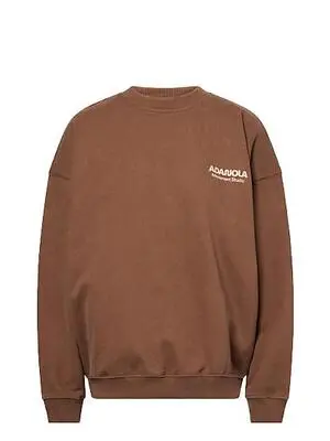 ADANOLA Studio Oversized Cotton Sweatshirt - Mocha Brown