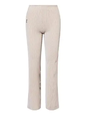 On Ribbed Stretch-woven Trousers - Desert