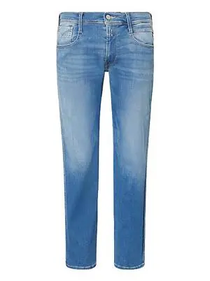REPLAY Anbass Slim-fit Stretch-denim Jeans - Blue