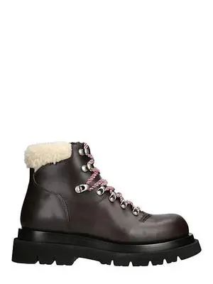Bottega Veneta Lug Hiking Ankle Boots - Dark Brown