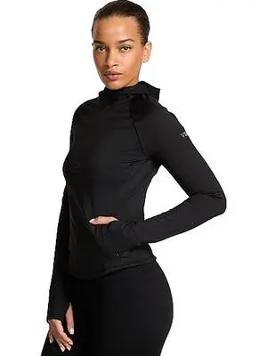 Victoria's Secret Vsx Wintertech™ Hooded Half-zip Jacket - Black