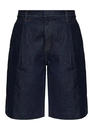 FRAME Knee-length Denim Shorts - Navy Blue